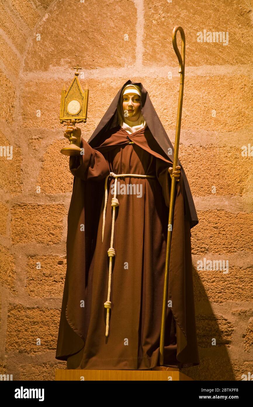 Saint Clara statue in San Francisco Church, Colonial City of La Serena ...