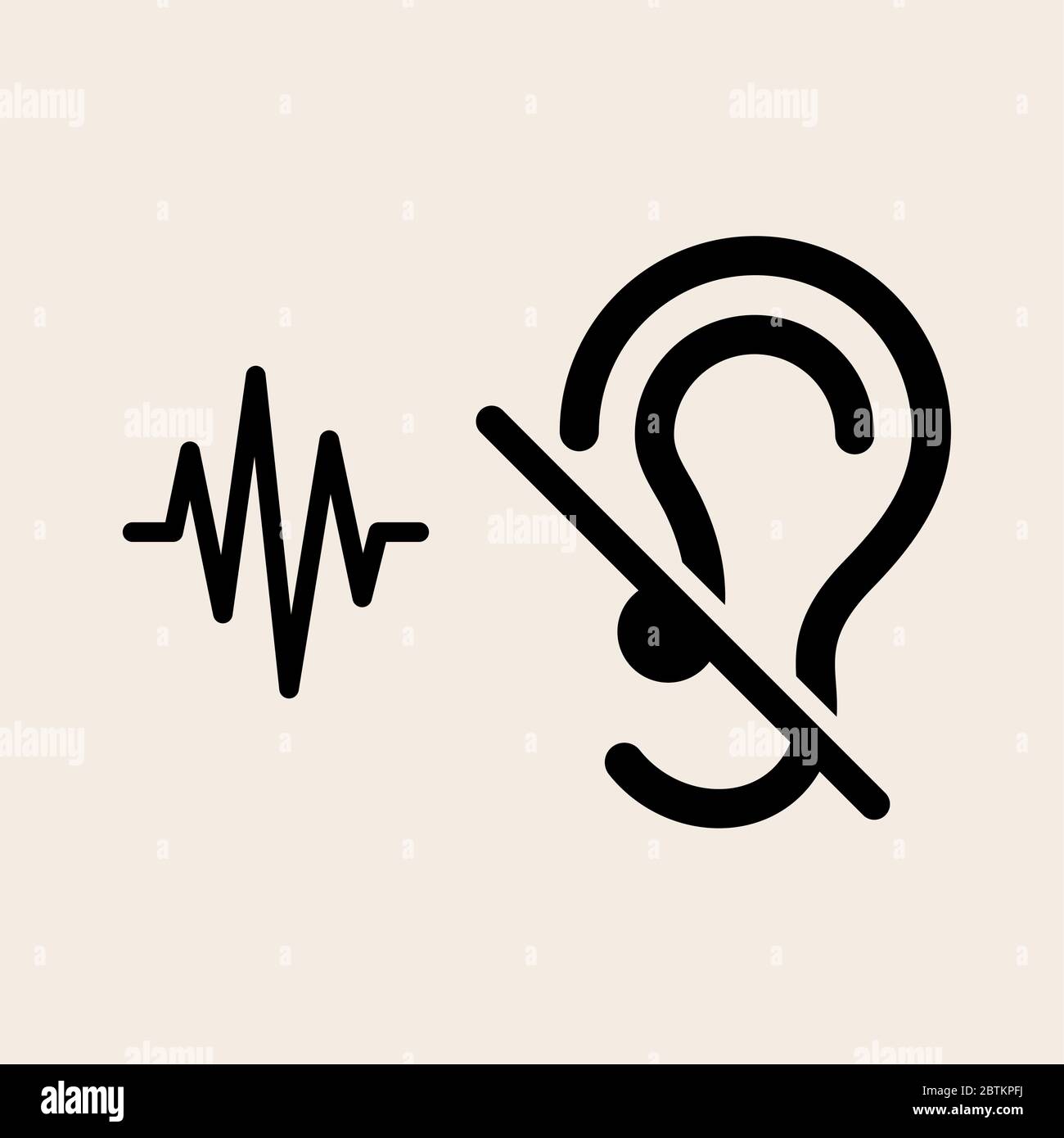 Deaf Icon, Disability to Hear Vector Illustration Stock Vector Image ...