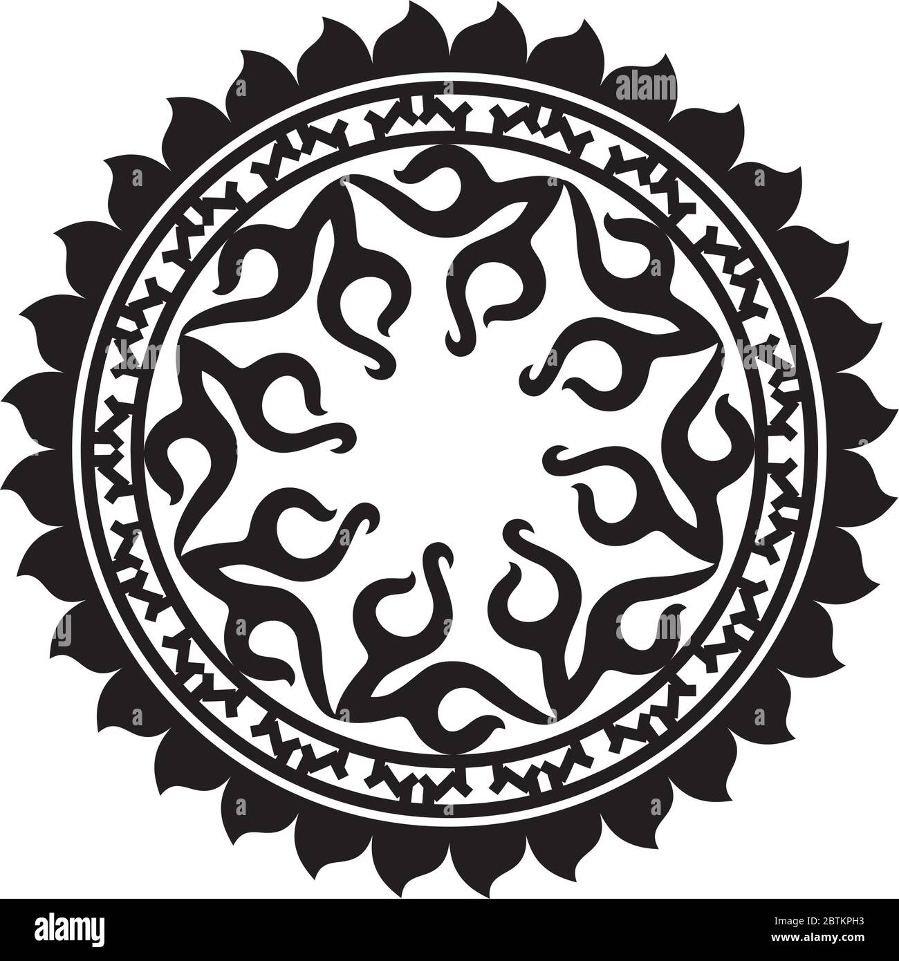 Tribal Tattoo Circular Vector Art Stock Vector Image & Art - Alamy