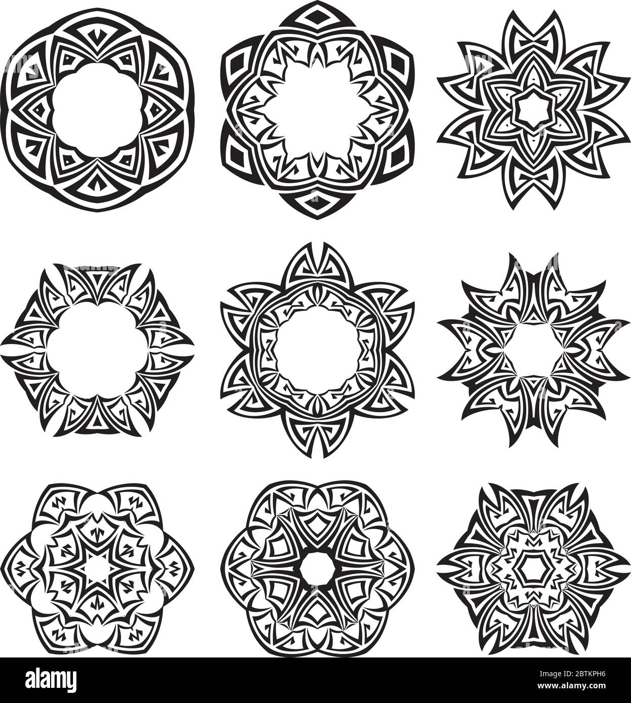 Tribal Tattoo Circular Vector Art Stock Vector Image & Art - Alamy