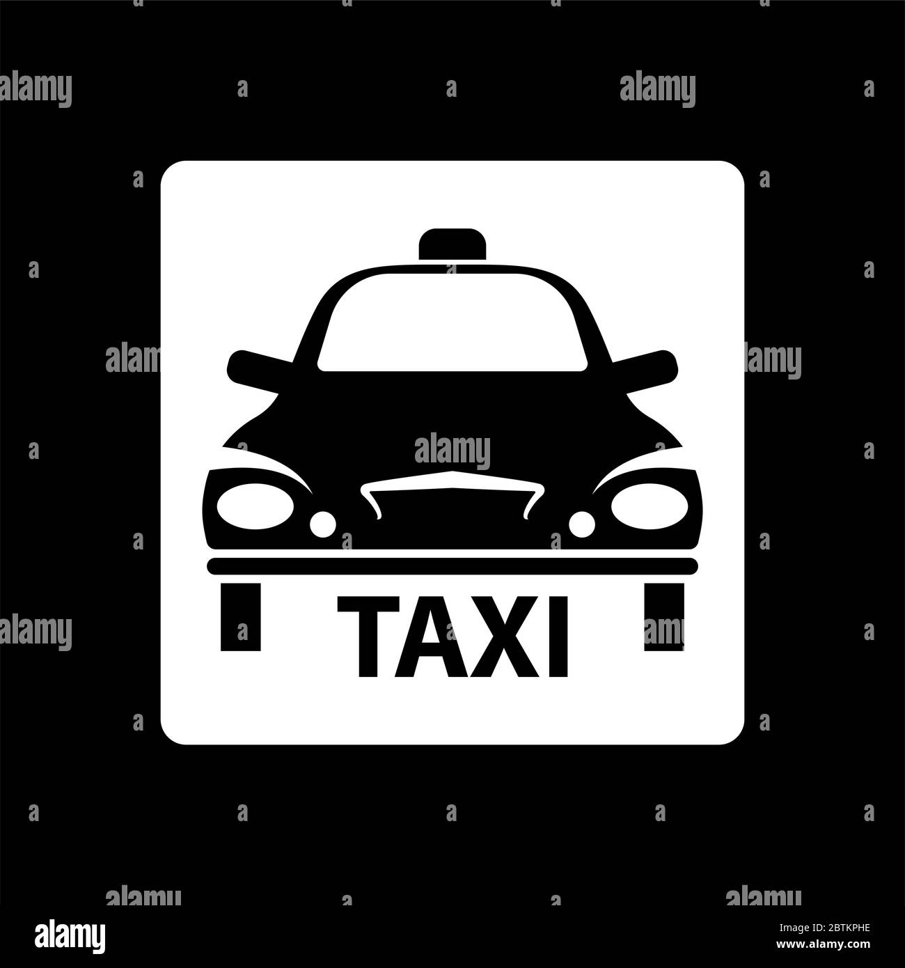 Taxi Icon Symbol Vector Illustration Stock Vector Image & Art - Alamy