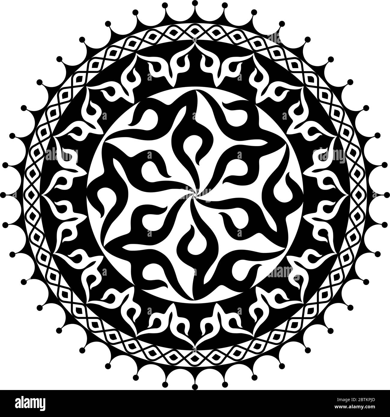 Tribal Tattoo Circular Vector Art Stock Vector Image & Art - Alamy