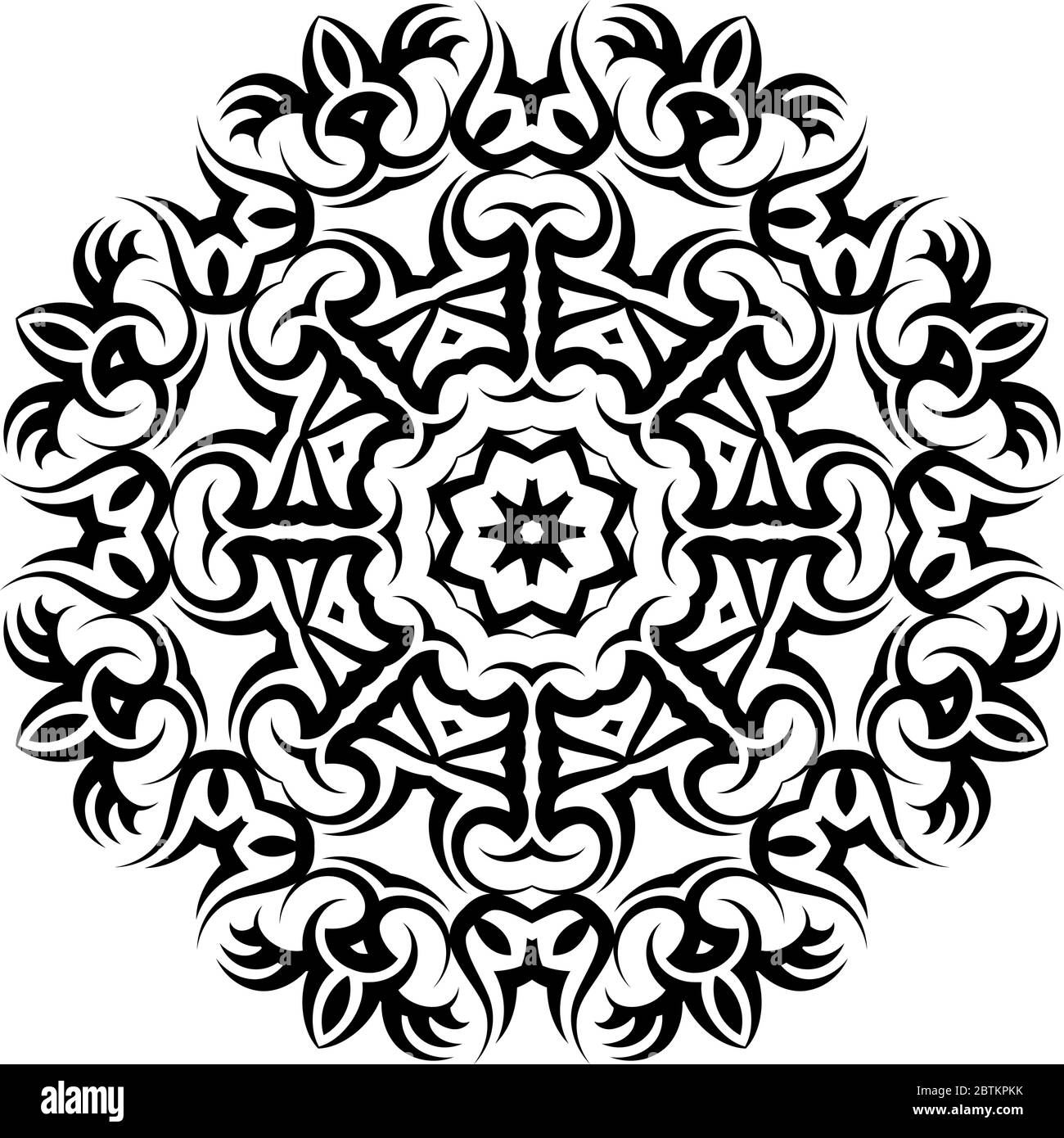 Tribal Tattoo Circular Vector Art Stock Vector Image & Art - Alamy