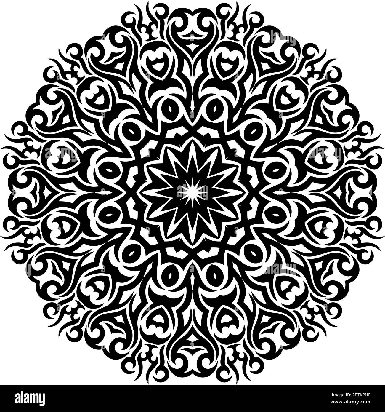 Tribal Tattoo Circular Vector Art Stock Vector Image & Art - Alamy