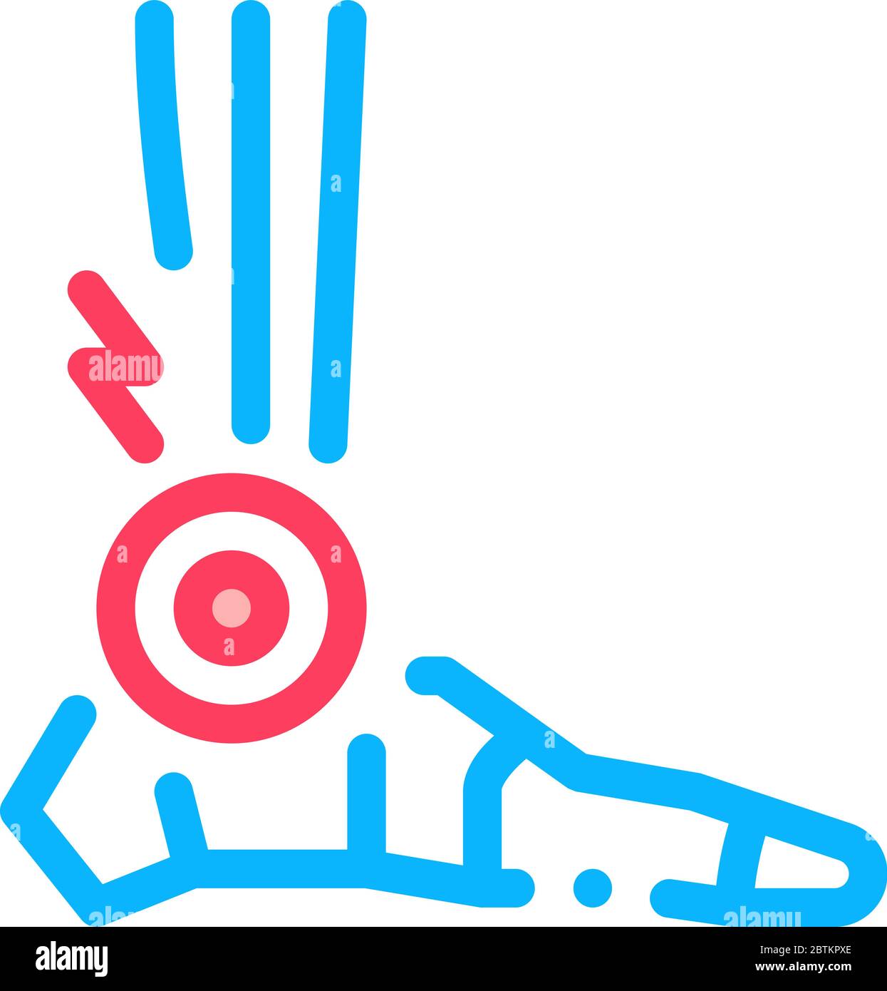rheumatoid arthritis of foot icon vector outline illustration Stock ...