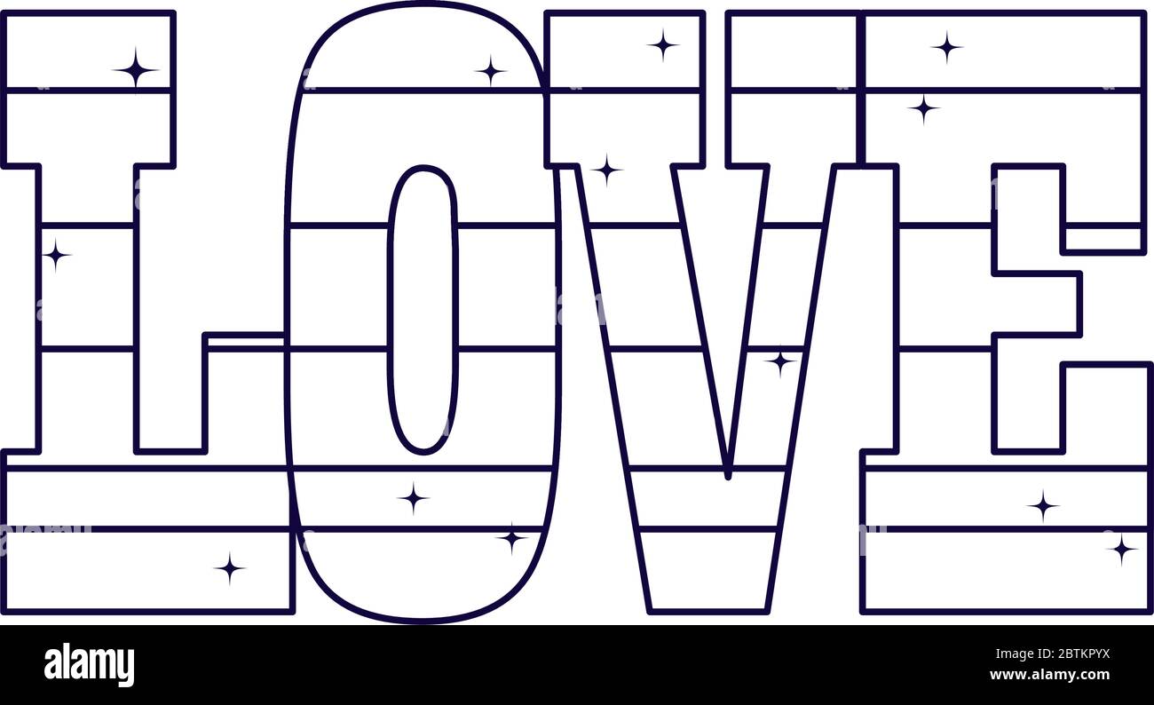 Striped love text design of Passion romantic valentines day wedding ...