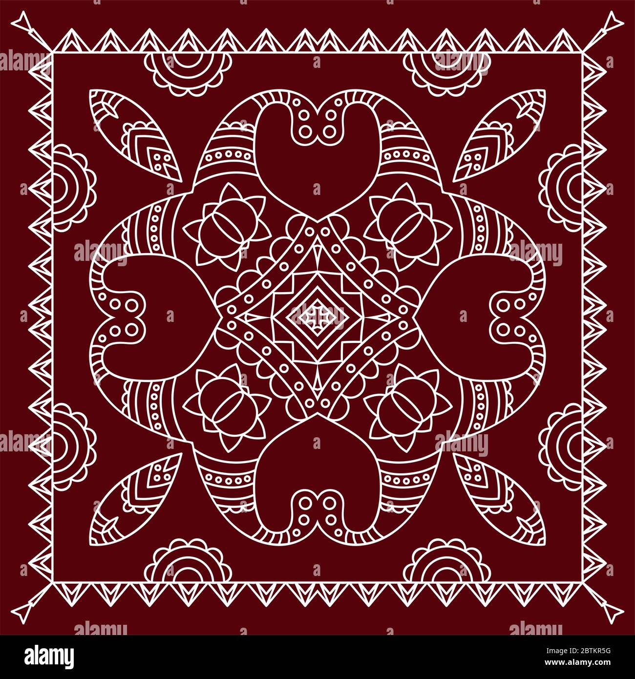 Folk, Tribal Design, Motif, Wall Painting Vector Art Stock Vector Image ...