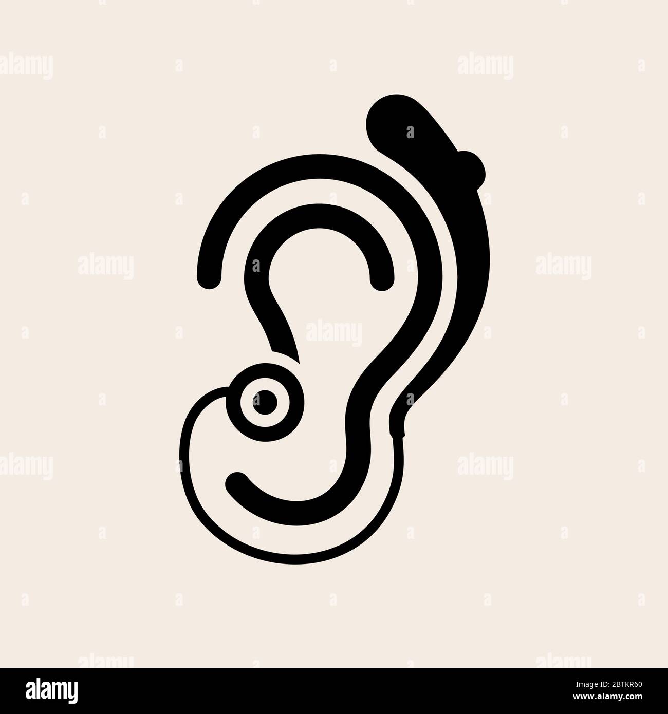 Hearing Aid Ear icon Vector Illustration Stock Vector Image & Art - Alamy