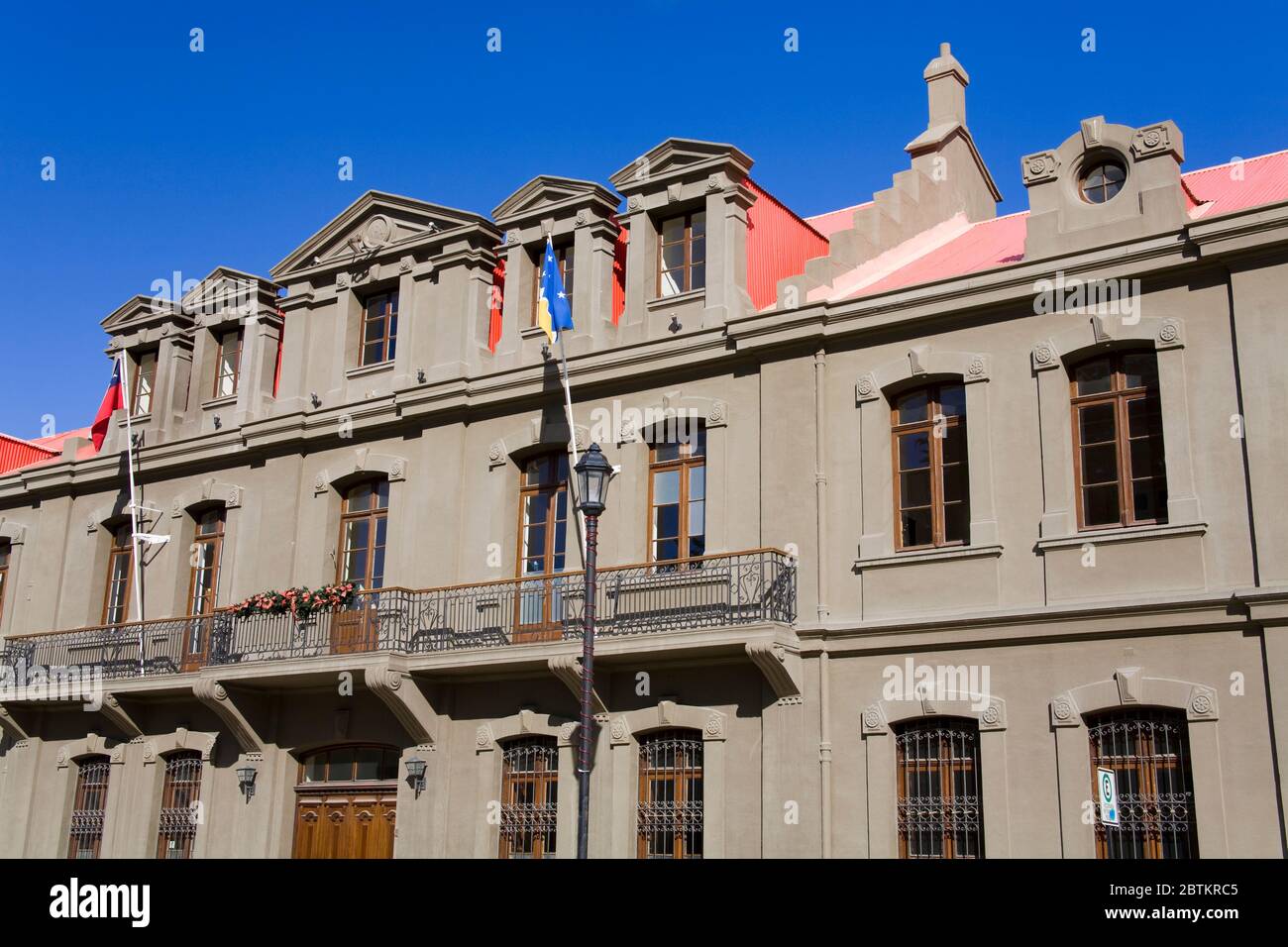 Magallanes Intendance building on Plaza de Armas, Punta Arenas City ...