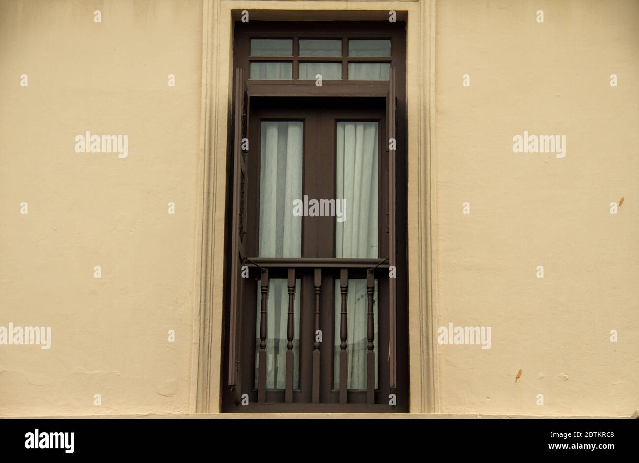 Single Window in Brown Stock Photo - Alamy
