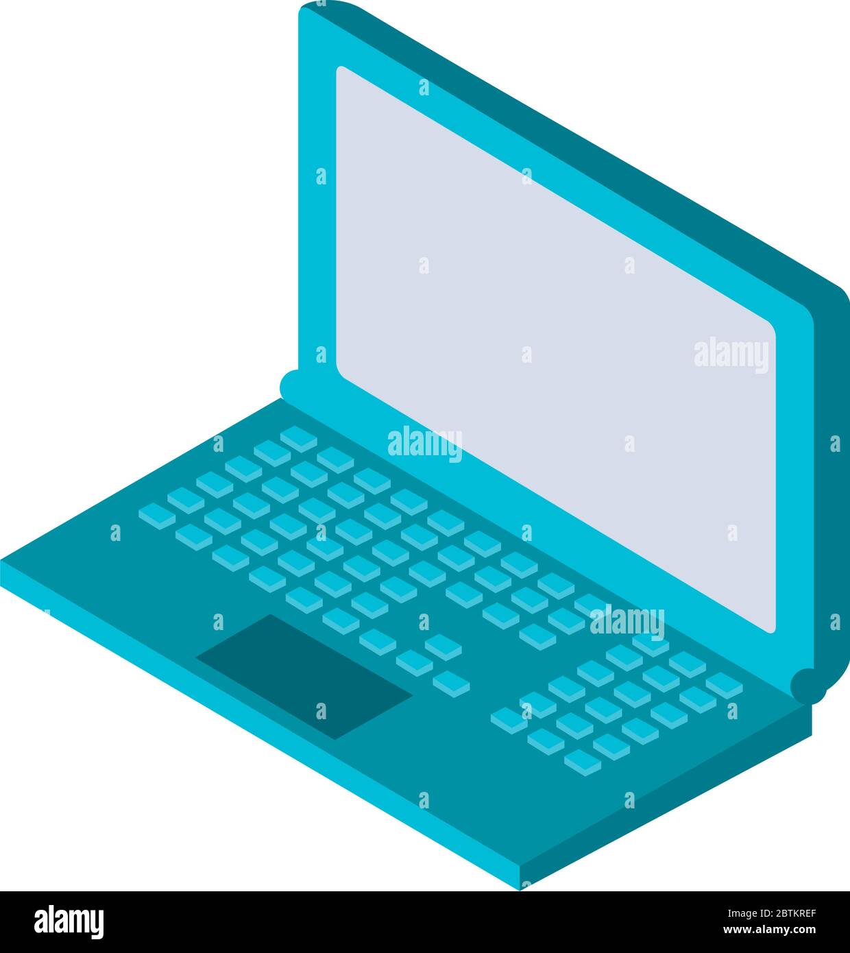 Laptop device isometric style Stock Vector Images - Alamy