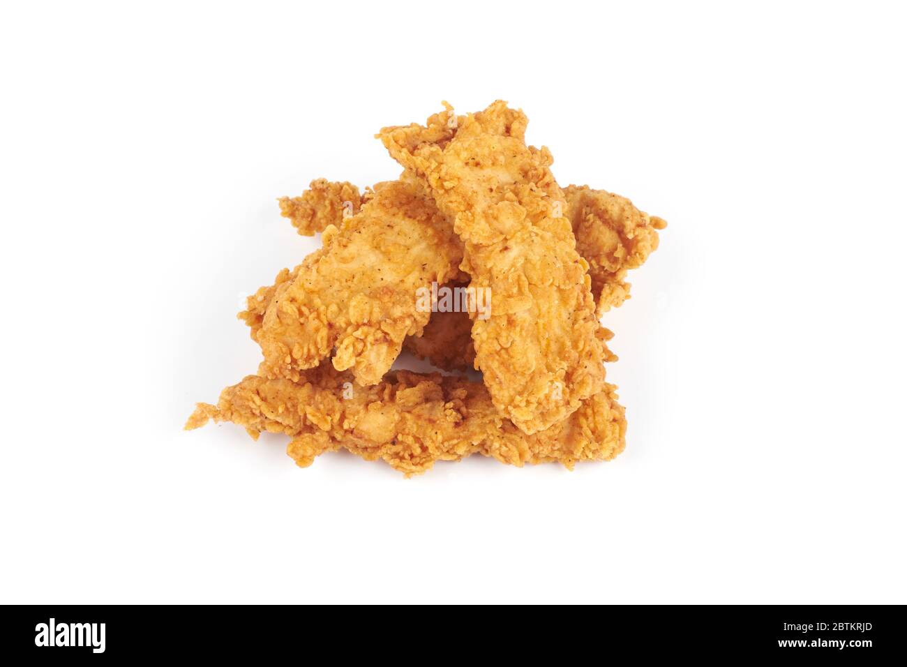fried chicken stick isolated on white background Stock Photo - Alamy