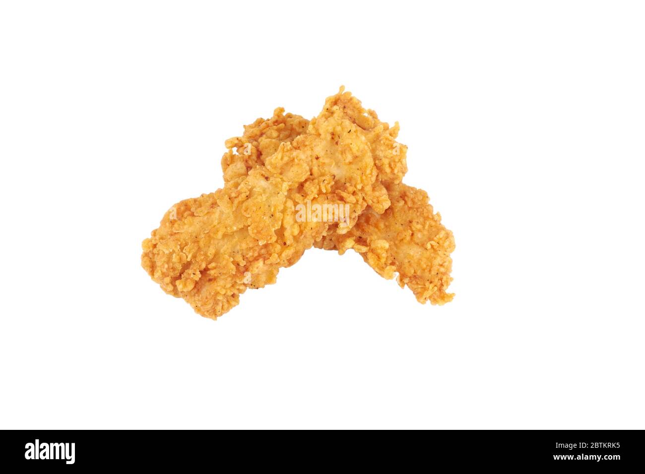 Fried breaded chicken fillet isolated on white background Stock Photo ...