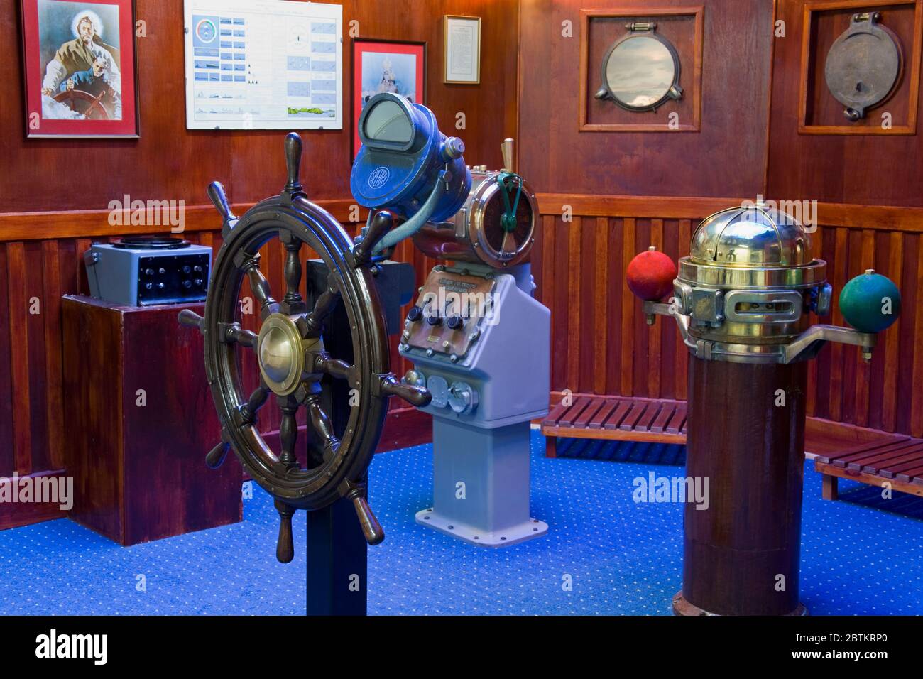 Ships Bridge replica in the Naval & Maritime Museum, Punta Arenas City ...