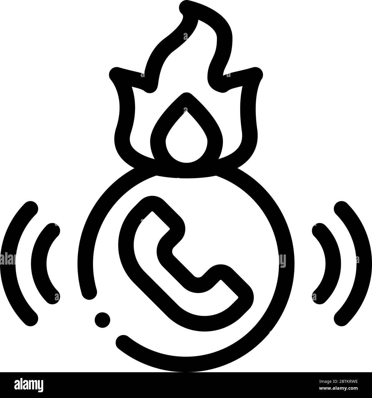 help hotline icon vector outline illustration Stock Vector Image & Art ...