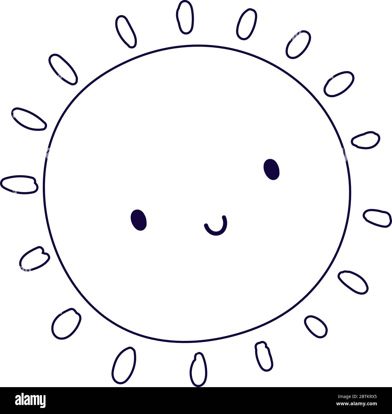 Sun cartoon design, summer nature tropical season holiday sunny weather ...