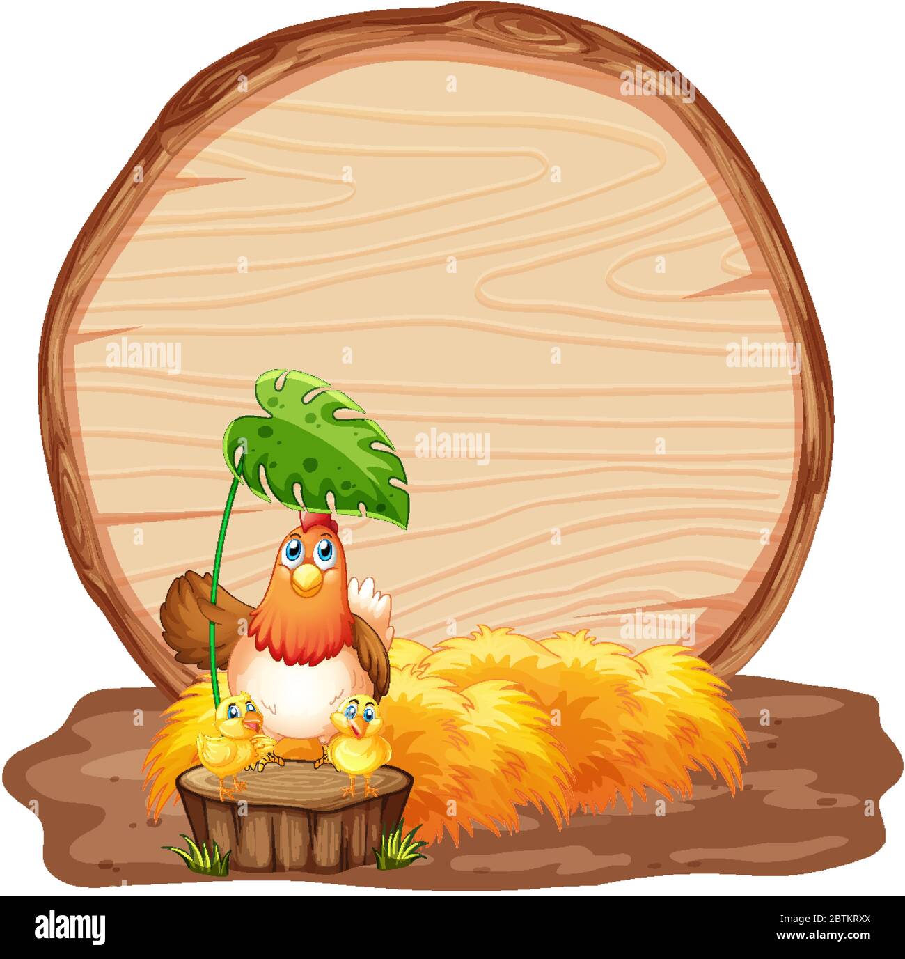 Sign template with animals in garden background illustration Stock ...