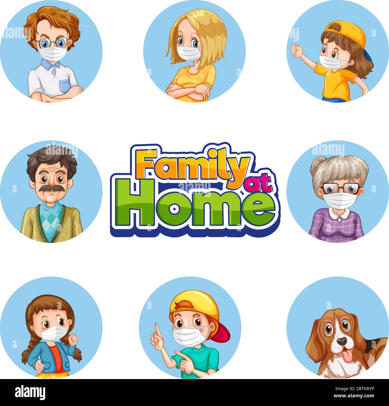 Set of family member character illustration Stock Vector Image & Art ...