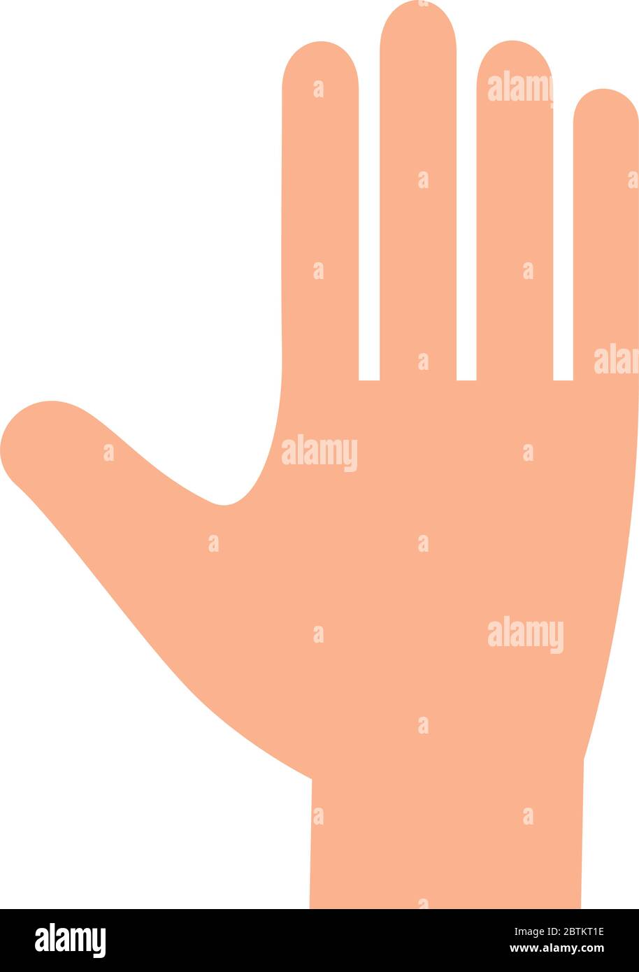 hand icon, open hand human on white background Stock Vector Image & Art ...