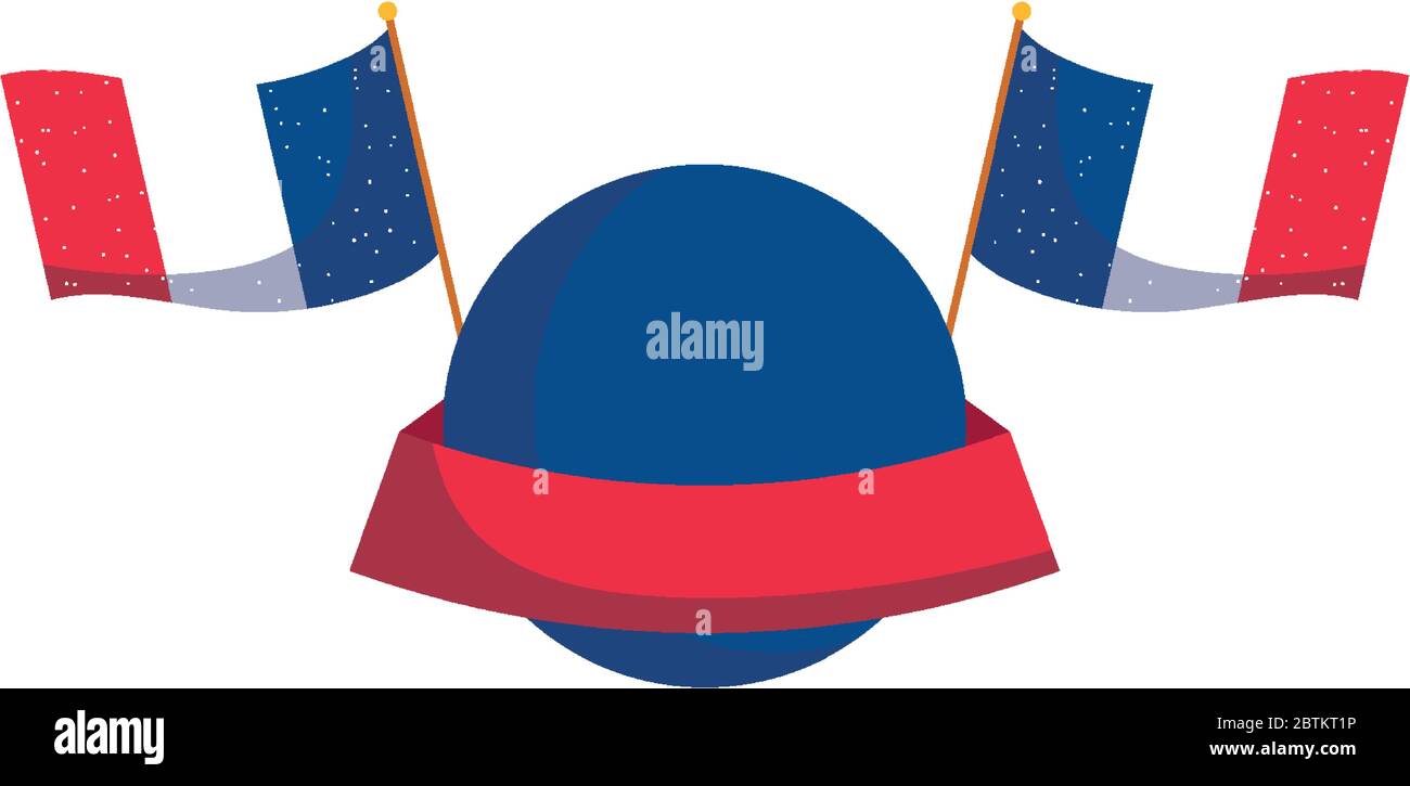 france flags with circle and ribbon design, Happy bastille day and ...