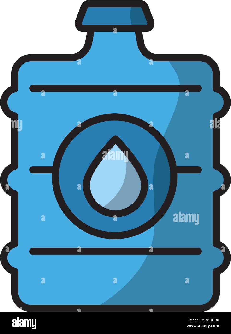 bottle water fill style icon Stock Vector Image & Art - Alamy