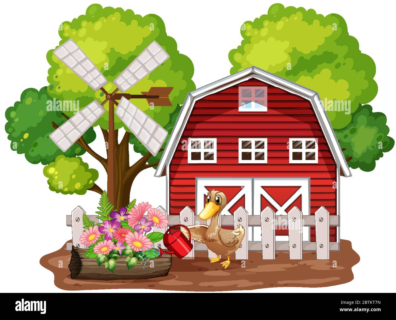 Farm theme background with farm animals illustration Stock Vector Image ...