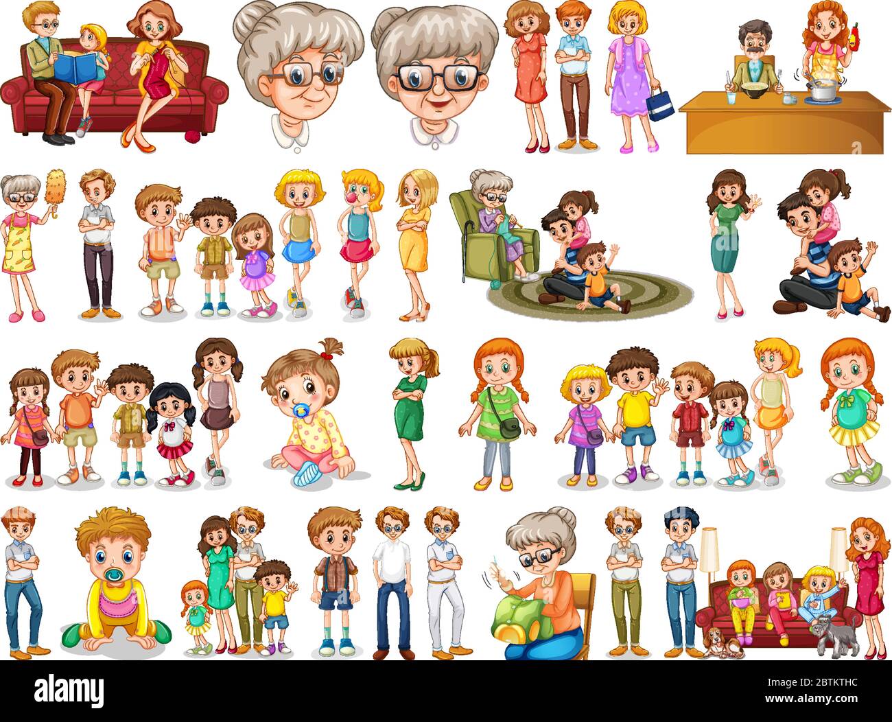 Set of family member character illustration Stock Vector Image & Art ...