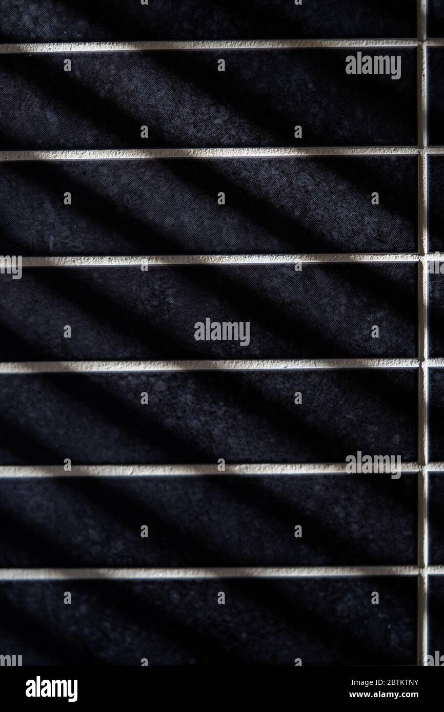 Industrial design window sunlight parallel lines shadows. Light and ...