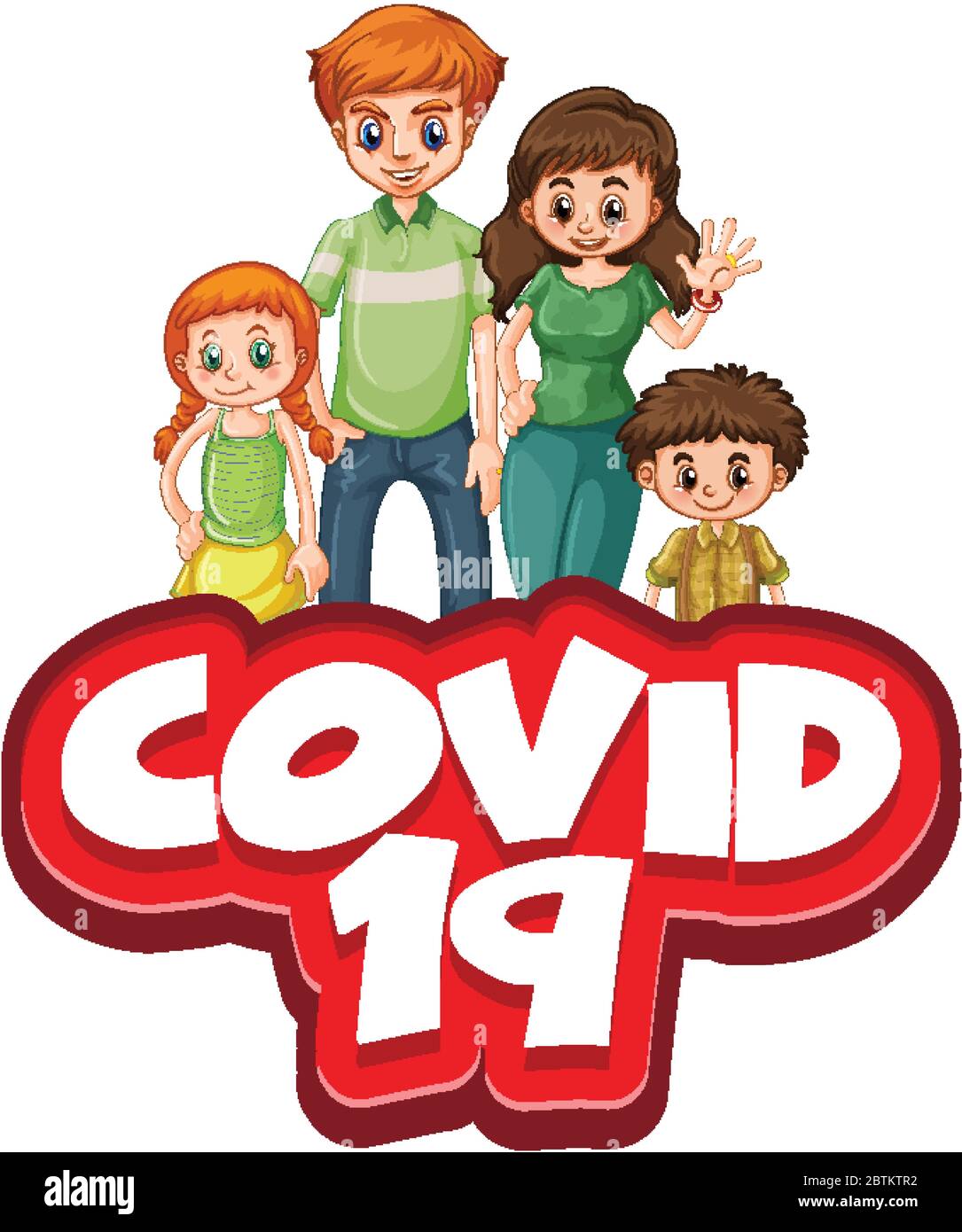 Coronavirus and family member illustration Stock Vector Image & Art - Alamy