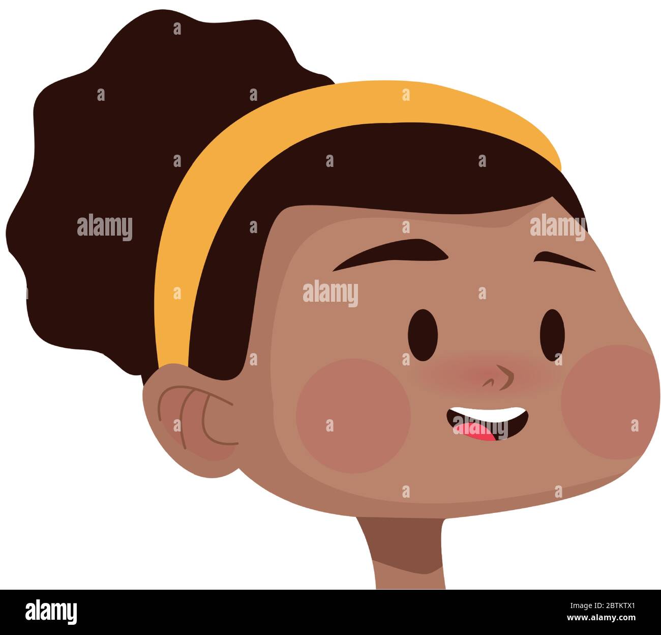 afro young woman head avatar character Stock Vector Image & Art - Alamy