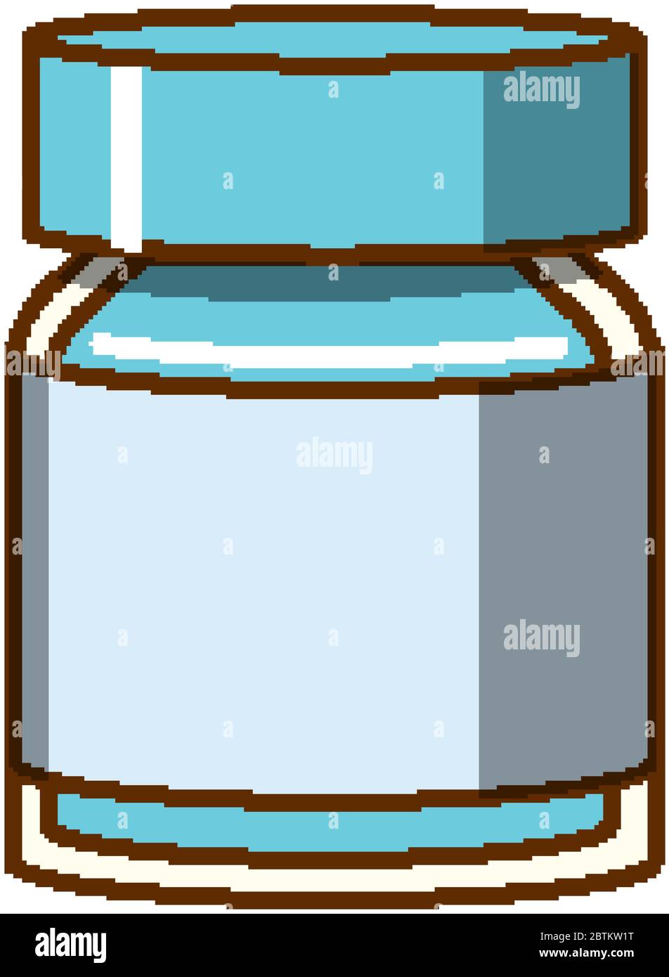 Blue watercolor in bottle on white background illustration Stock Vector ...