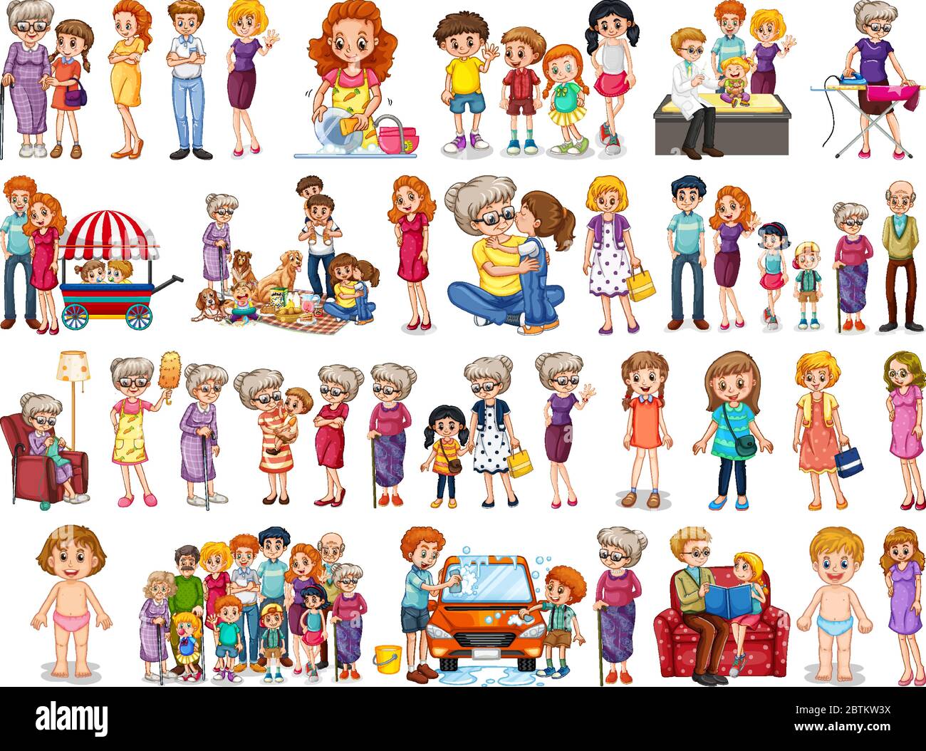 Set of family member character illustration Stock Vector Image & Art ...