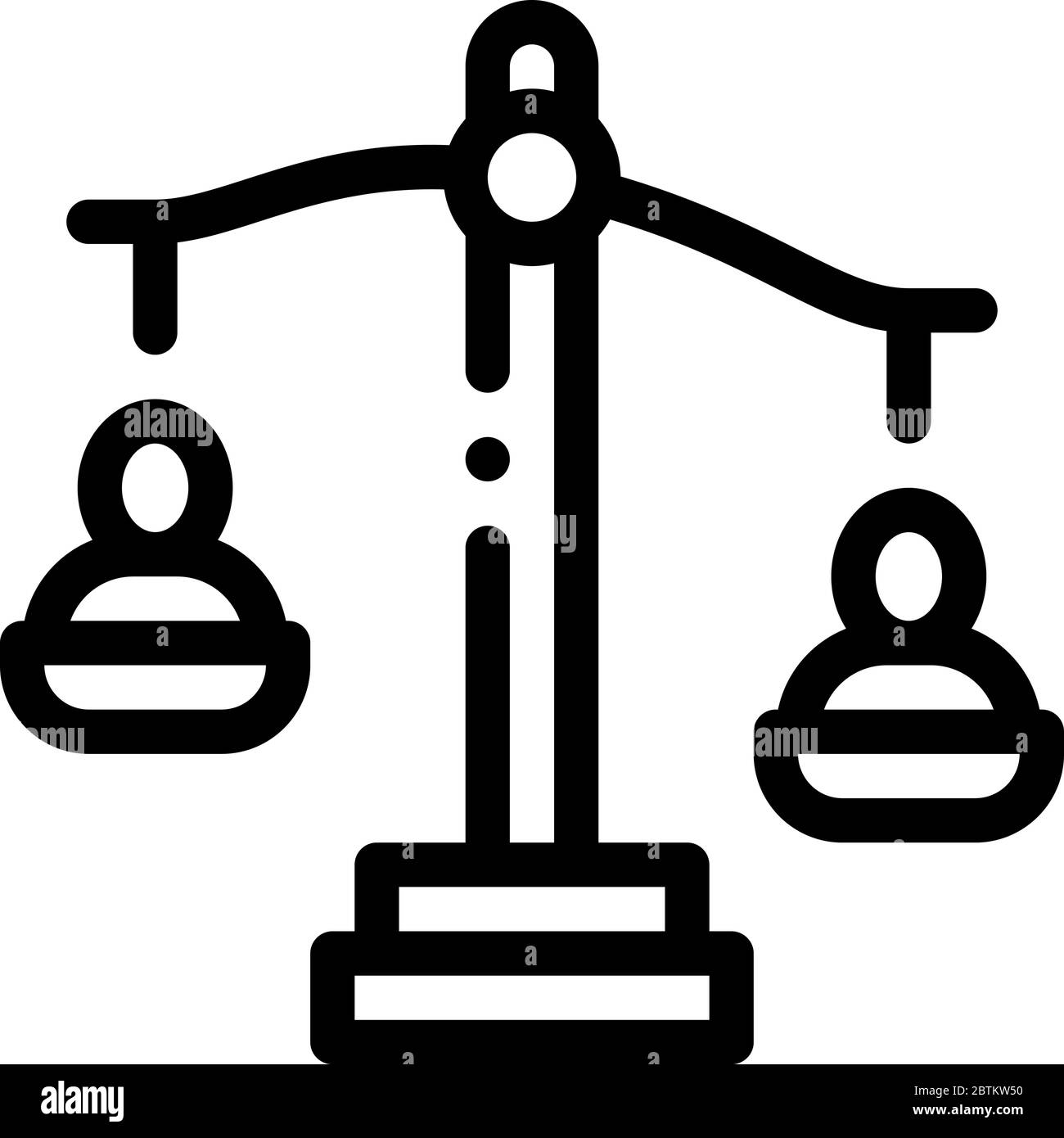 employment scales of justice icon vector outline illustration Stock ...