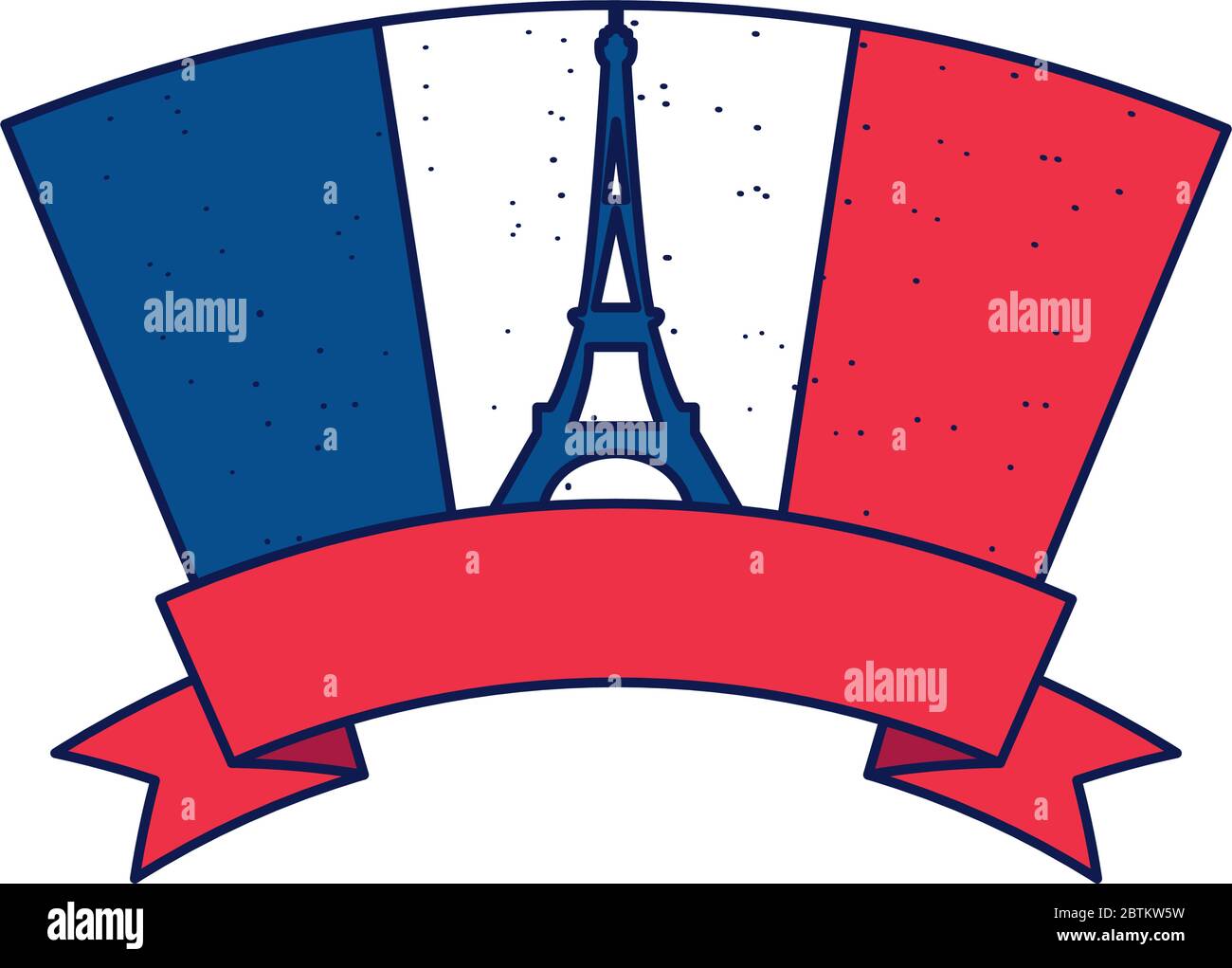 france eiffel tower flag and ribbon design, Happy bastille day and ...