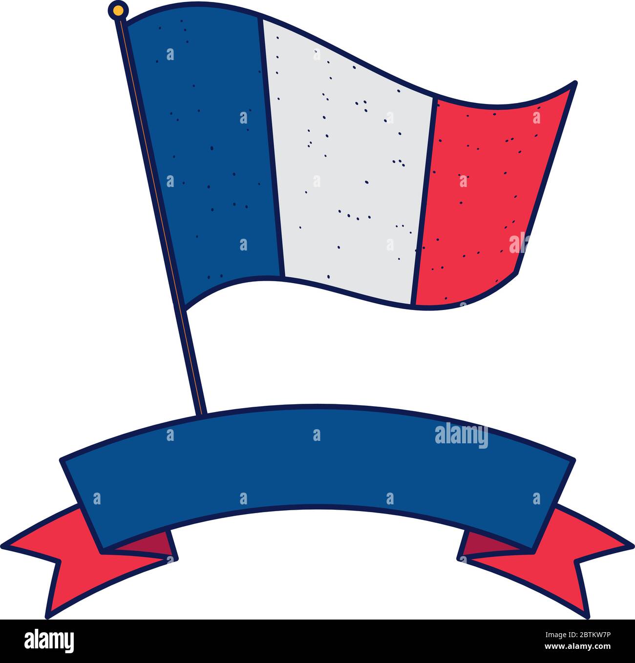 france flag with ribbon design, Happy bastille day and french theme ...