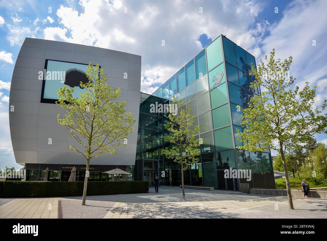Wolfsburg with the Autostadt Museum. WOLFSBURG, GERMANY. May 19, 2016 ...