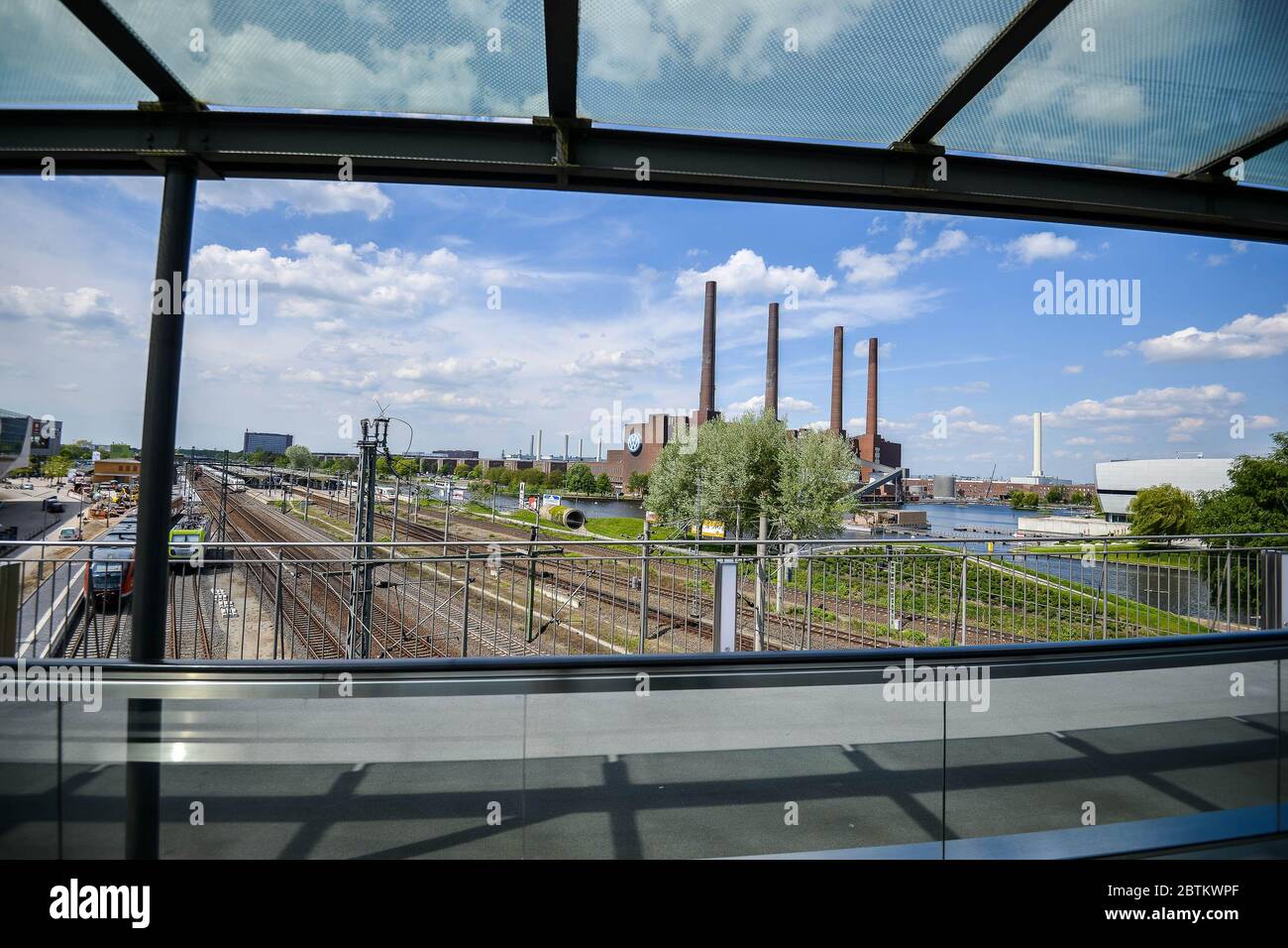 View to old Volkswagen Factory.Wolfsburg, Germany, May 19 2016 Stock ...