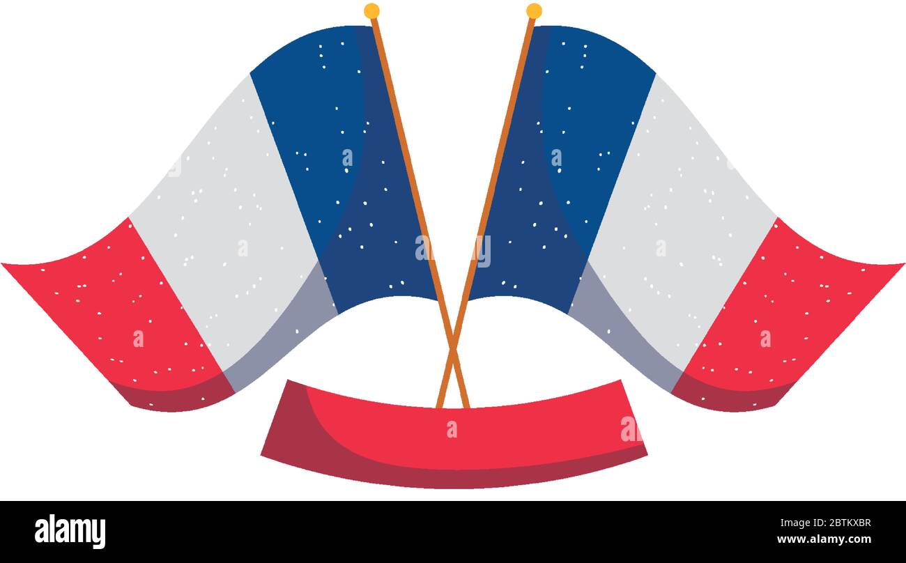 france flags with ribbon design, Happy bastille day and french theme ...
