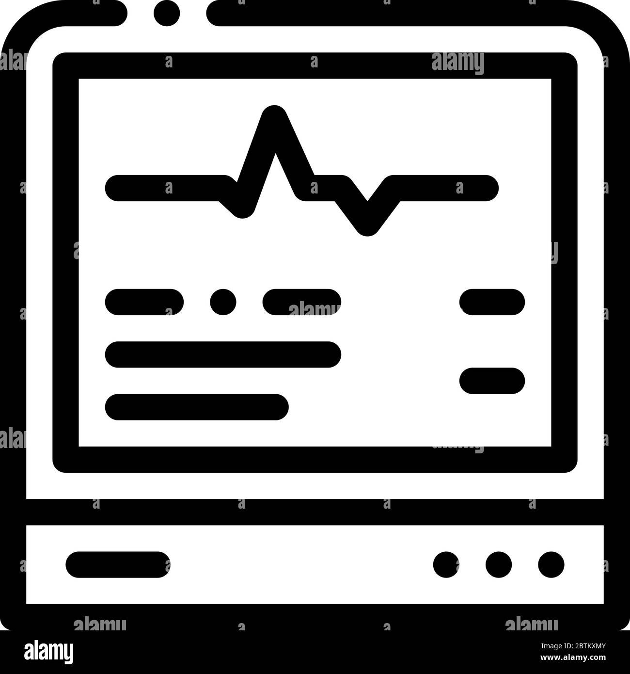 patient chart card icon vector outline illustration Stock Vector Image ...