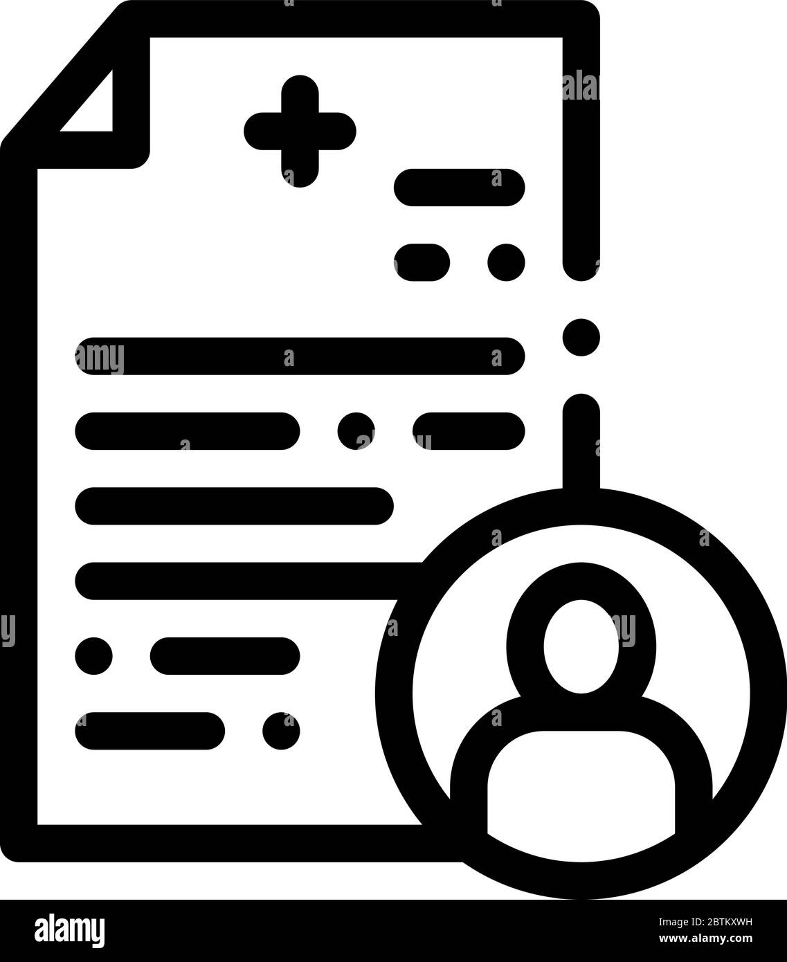 patient medical record icon vector outline illustration Stock Vector ...