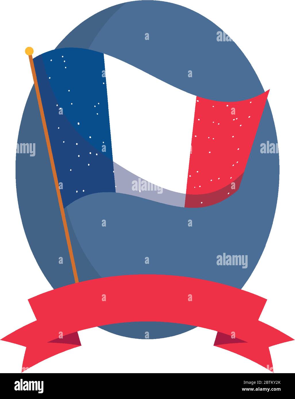 france flag with ribbon design, Happy bastille day and french theme ...