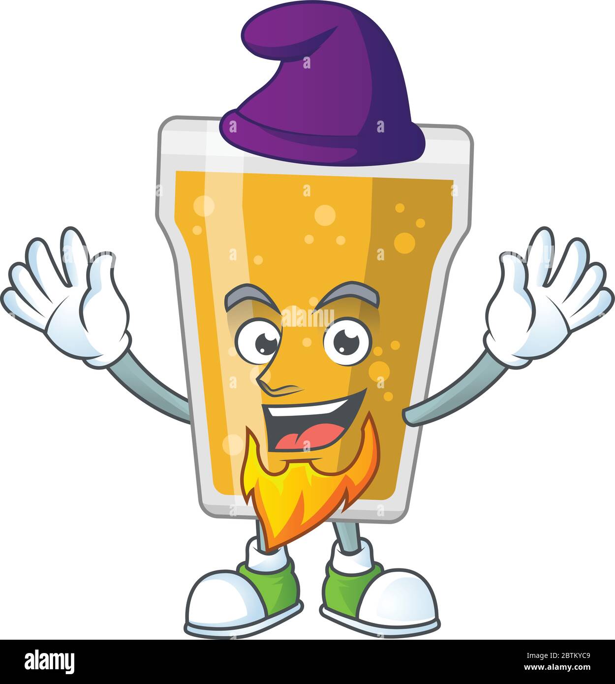 A charming fairytale of mug of beer Elf cartoon drawing concept Stock ...