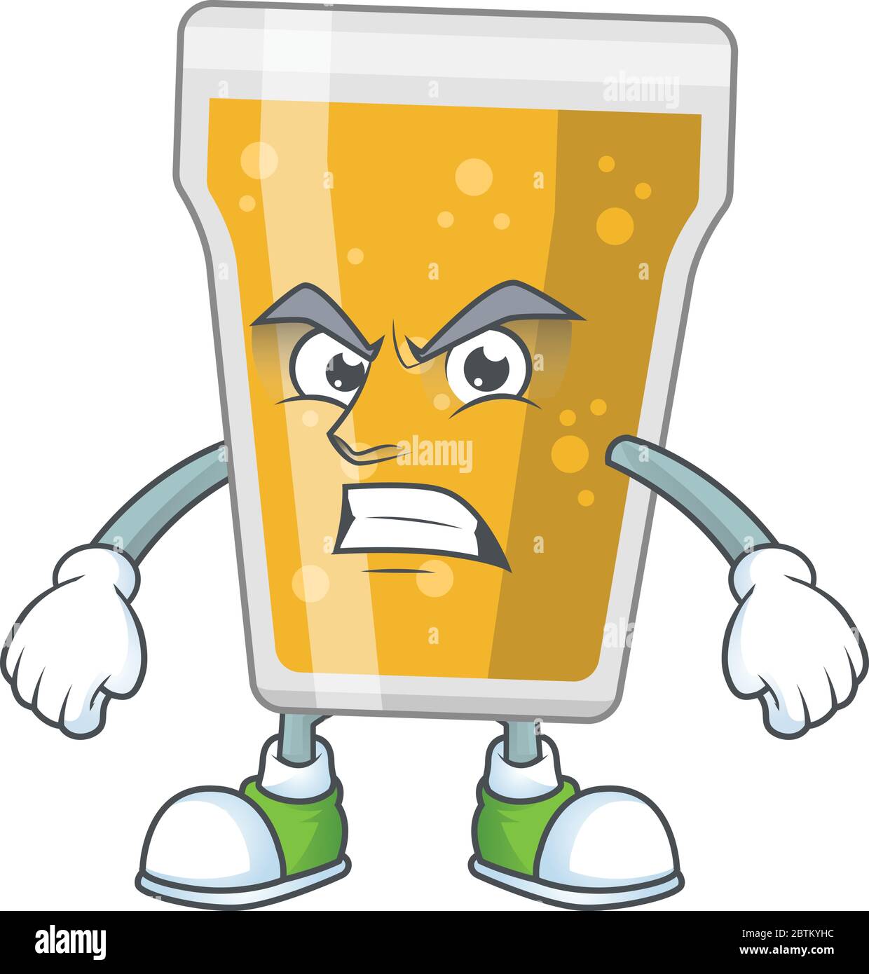 cartoon drawing of mug of beer showing angry face Stock Vector Image ...