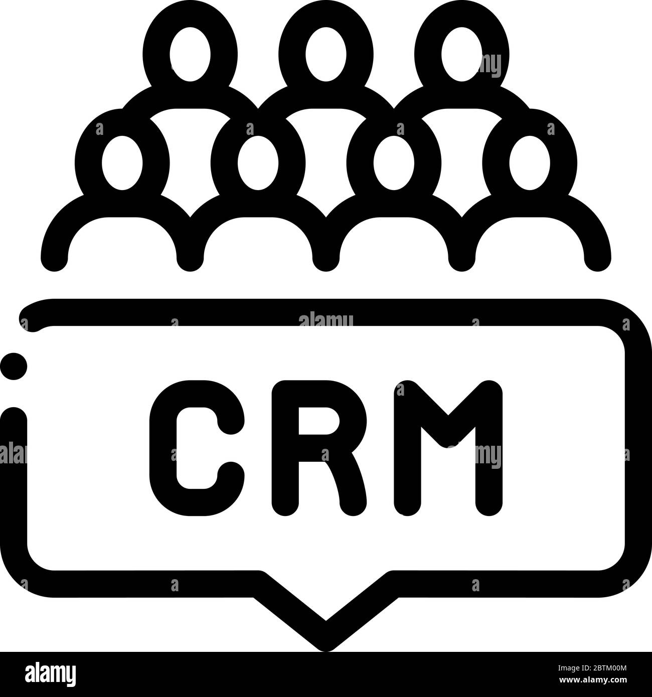 customer relationship management icon vector outline illustration Stock ...