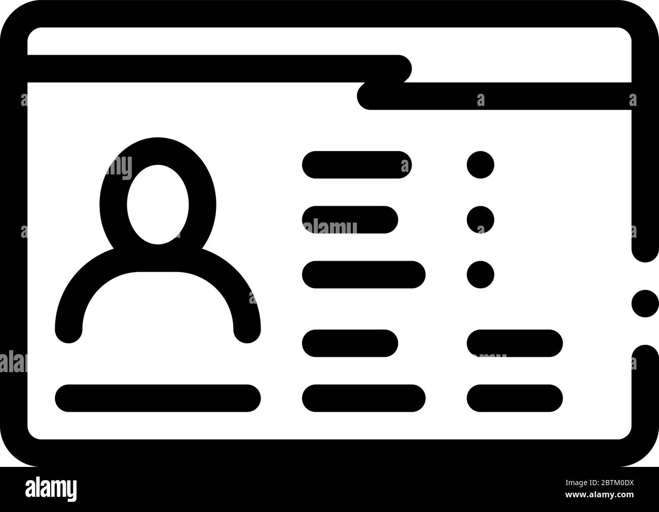 information folder about person icon vector outline illustration Stock ...