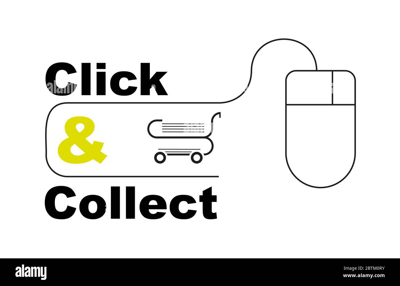 Click and collect internet shopping concept vector EPS Drawing Stock ...