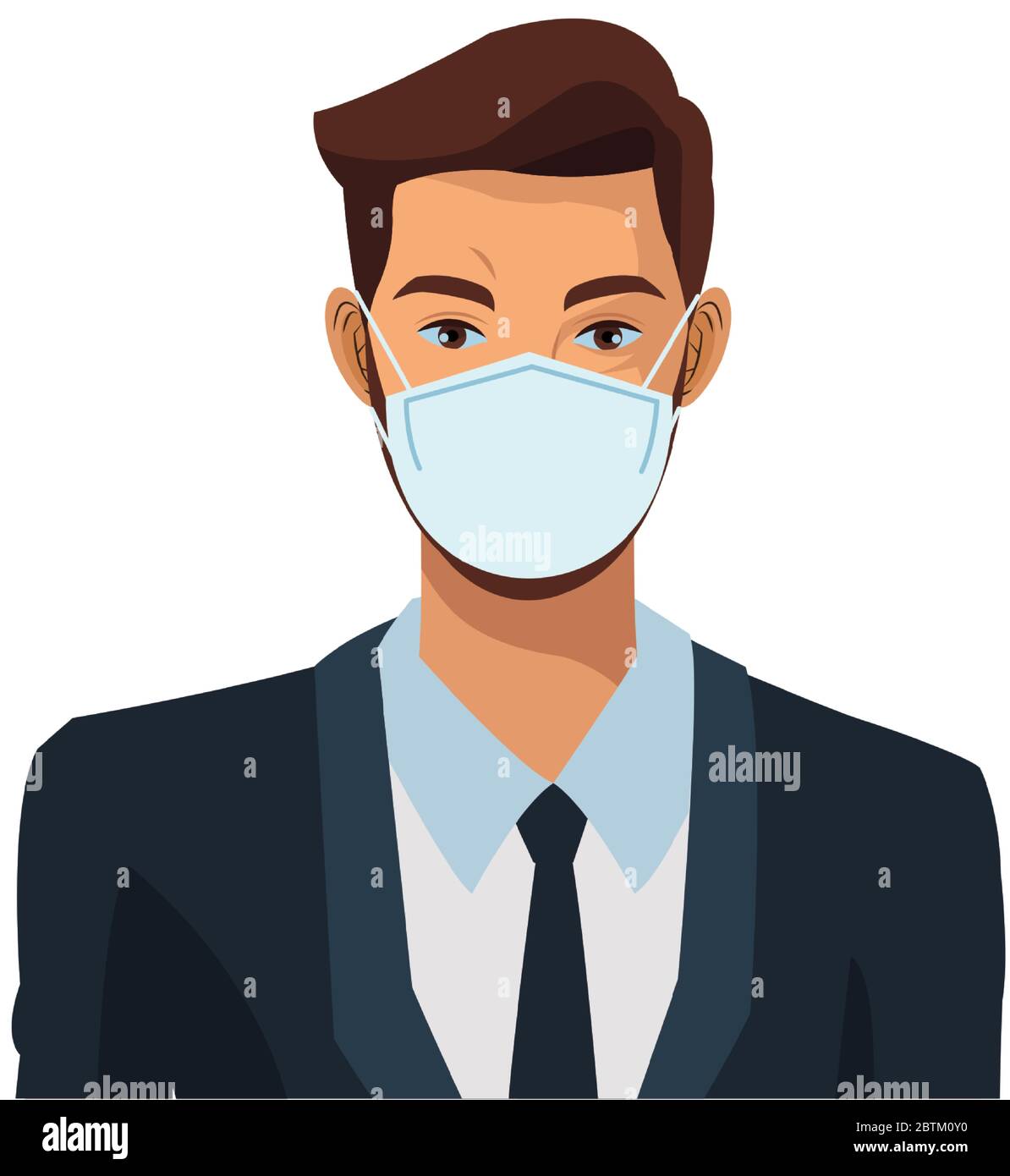Businessman icon wearing face mask hi-res stock photography and images ...