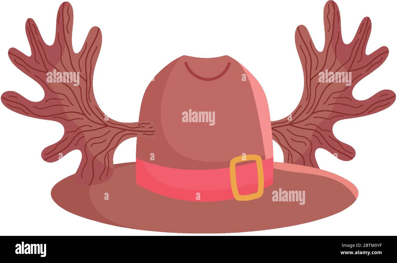 Canadian hat with horns design, Happy canada day holiday and national ...