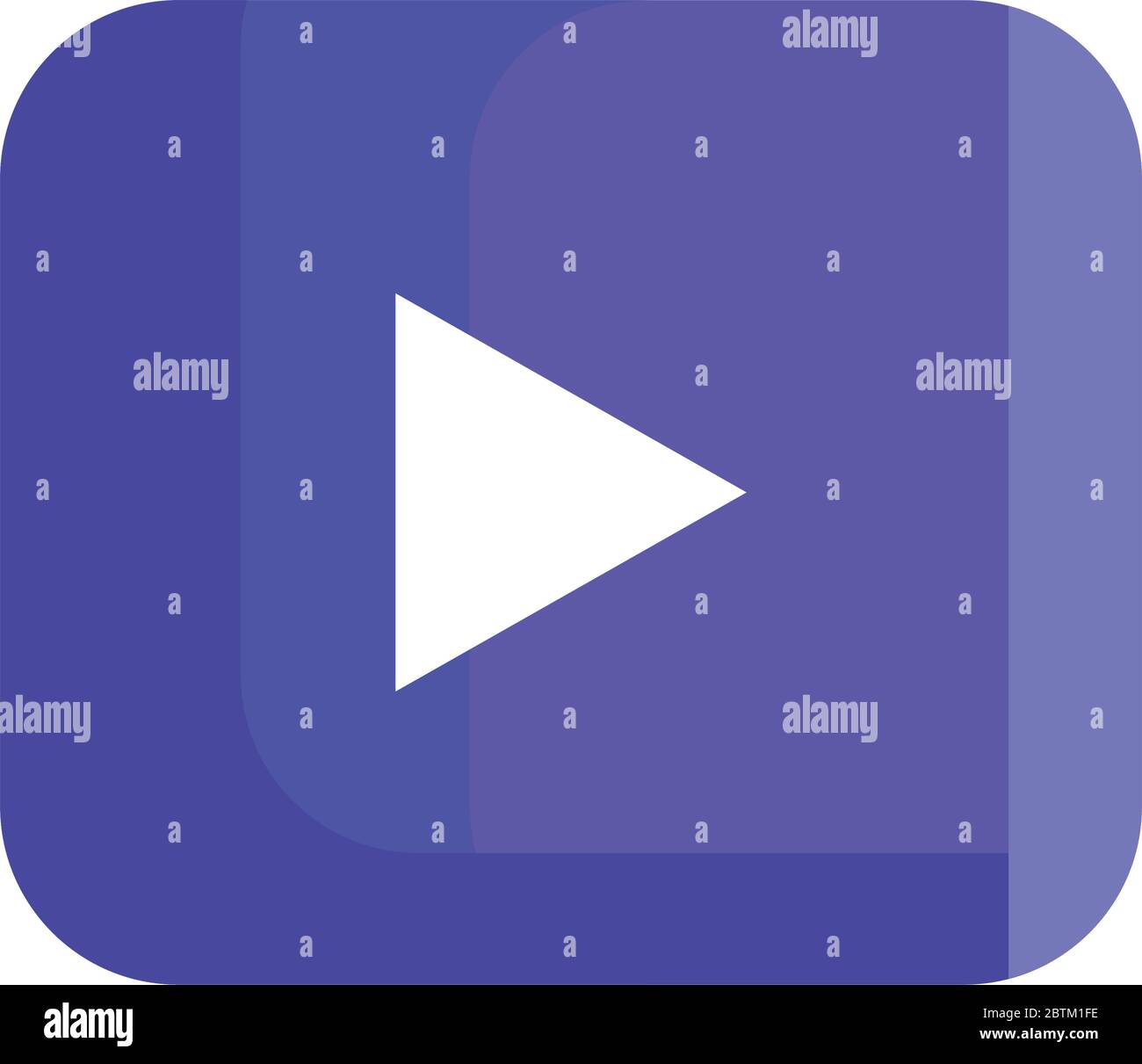 square button with play sign on white background Stock Vector Image ...