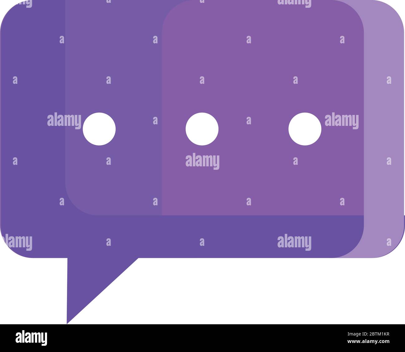 chat message in speech bubble, on white background in rectangle shape ...